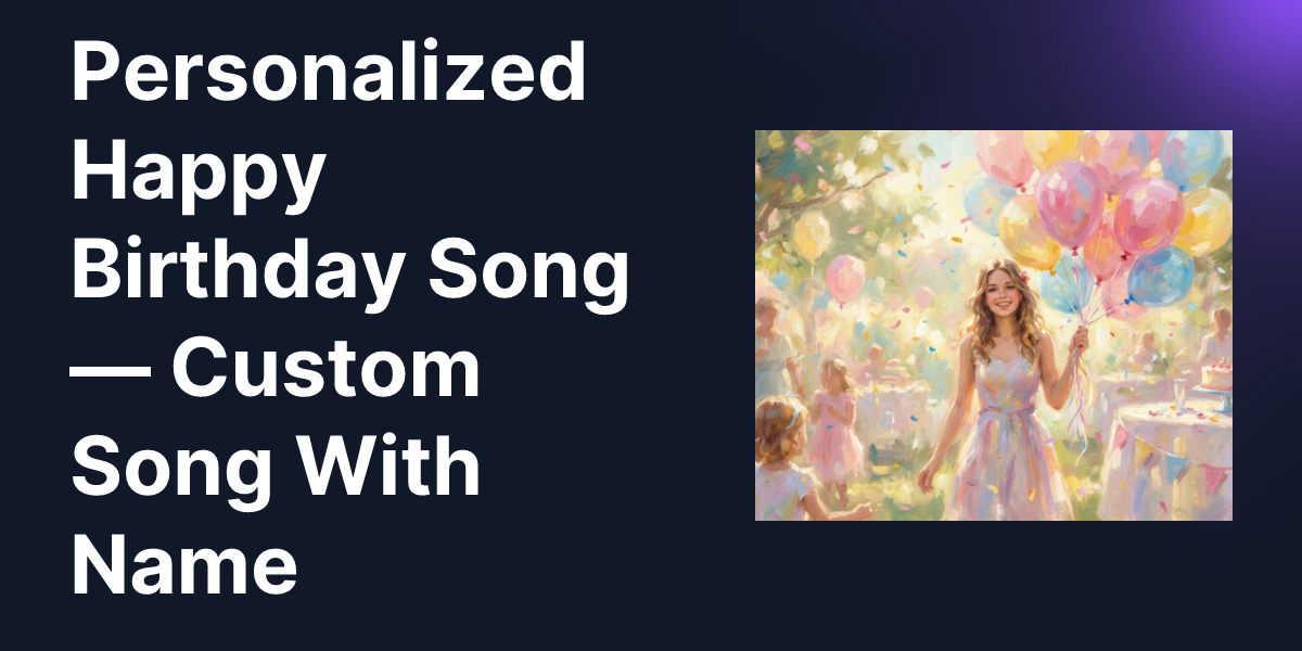 Personalized Happy Birthday Song — Custom Song With Name